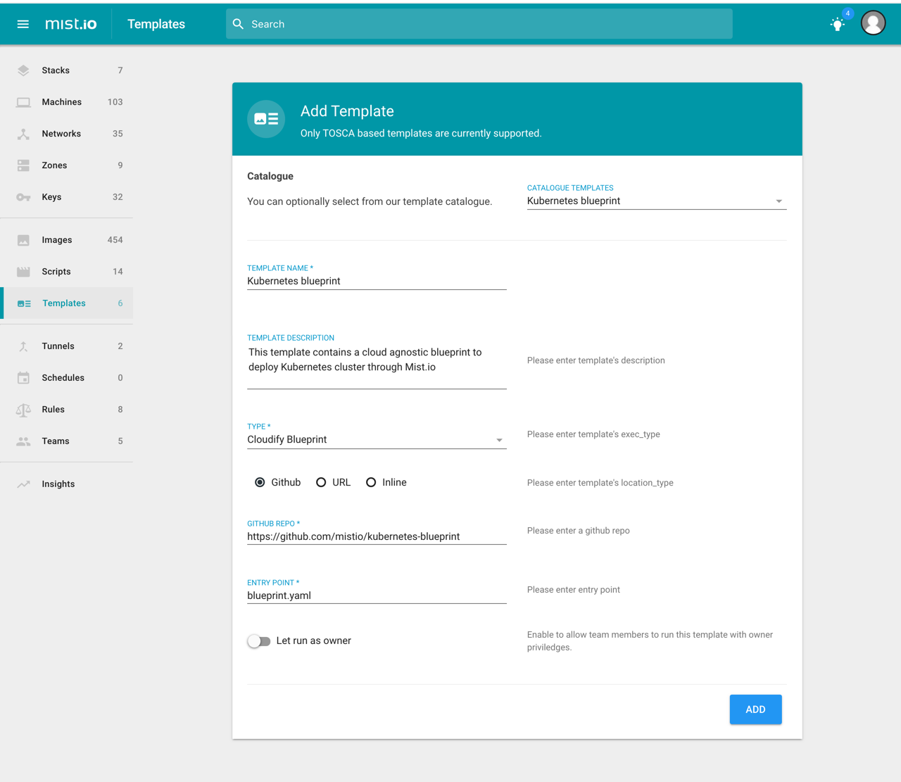 Mist is an open source multicloud management platform