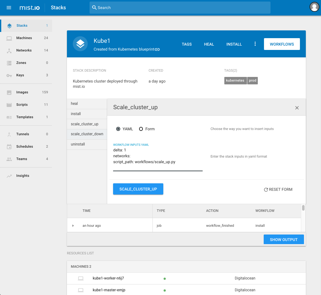 Mist is an open source multicloud management platform